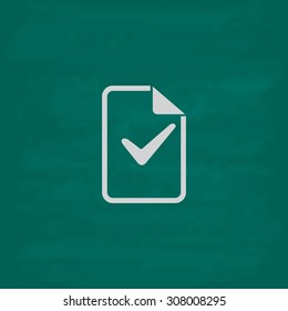 Document Check Mark Icon Imitation Draw Stock Vector (Royalty Free ...