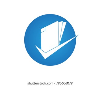 Document Checklist Logo Design Template Stock Vector (Royalty Free ...