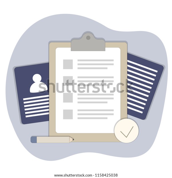Document Checklist Passport Id Card Paper Stock Vector (Royalty Free ...