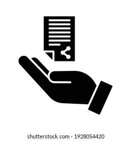 Document Handover Line Icon Simple Outline Stok Vektör (Telifsiz ...
