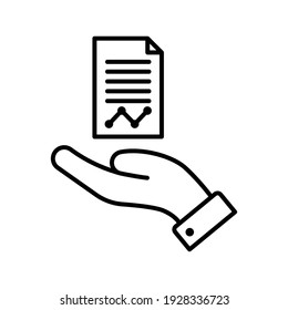 Document Handover Line Icon Simple Outline: เวกเตอร์สต็อก (ปลอดค่า ...