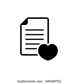 Document Heart Icon Stock Vector (Royalty Free) 349449701 | Shutterstock