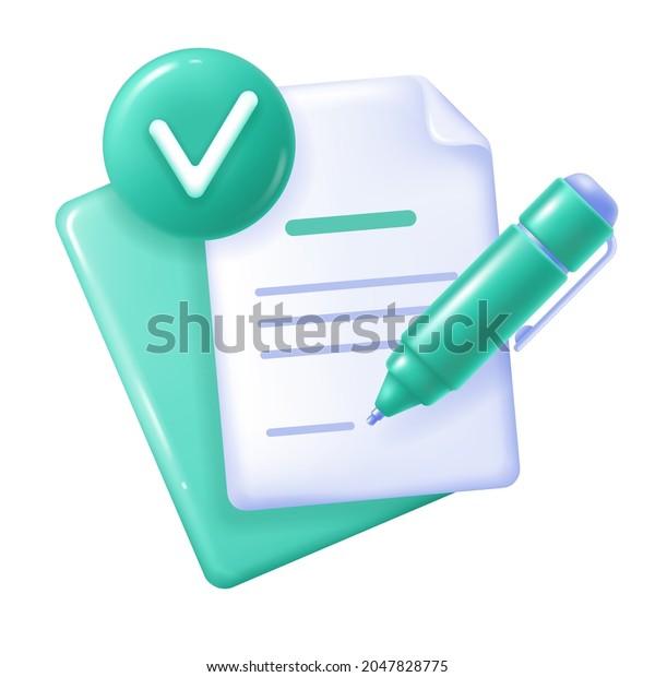 Document Icon Check Mark Sign On Stock Vector (Royalty Free) 2047828775 ...