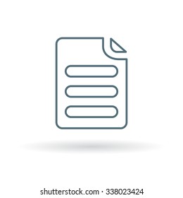 Document Icon Office File Sign Paperboard Stock Vector (Royalty Free ...