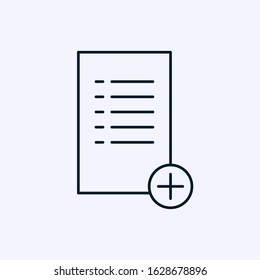 Document Icon Plus Sign Isolated On Stock Vector (Royalty Free ...