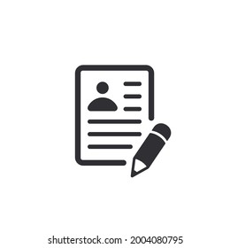 Document Icon Profile Sign Paper Icon Stock Vector (Royalty Free ...