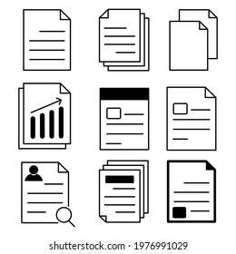 Document Icons Set Document Pack Symbol Stock Vector (Royalty Free ...