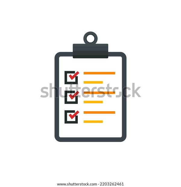 Document List Check Marks Clipboard Stock Stock Vector (Royalty Free ...