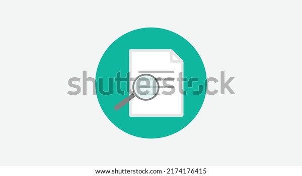 Document Magnifier Glass Vector Search Document Stock Vector (Royalty ...