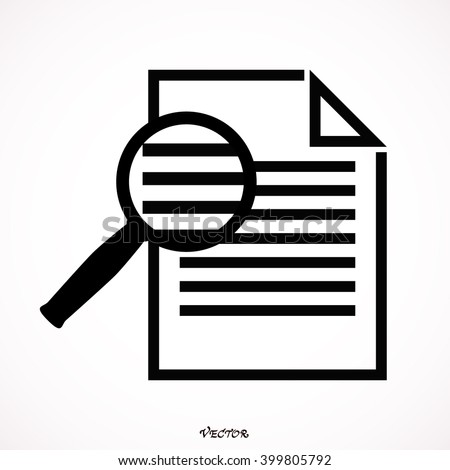 Document Magnifying Glass Icon Stock Vector (Royalty Free) 399805792 ...