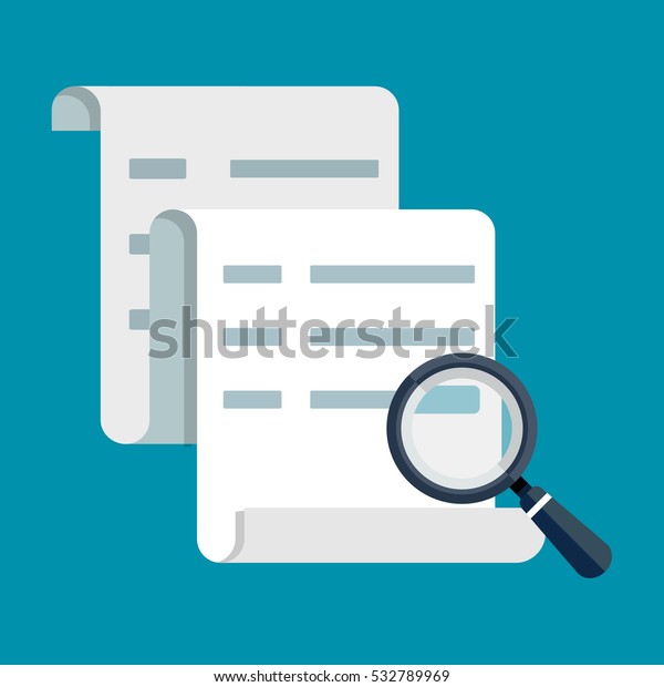 Document Magnifying Glass Icon Stock Vector (Royalty Free) 532789969 ...