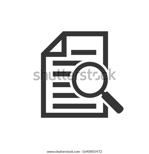 Document Magnifying Glass Icon Magnifier Document Stock Vector (Royalty ...