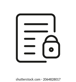 Document Outline Vector Icon Illustration Stroke Stock Vector (Royalty ...