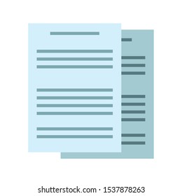 Document Pages Icon Over White Background Stock Vector (Royalty Free ...