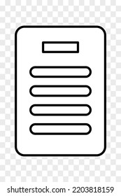 Document Paper Icon Outline Sign Document Stock Vector (Royalty Free ...