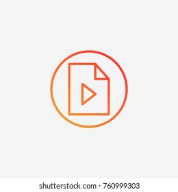 Document Play Icongradient Illustration Isolated Vector Stock Vector ...