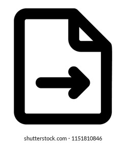 Document Rightward Pointing Arrow Sign Notion Stock Vector (Royalty ...
