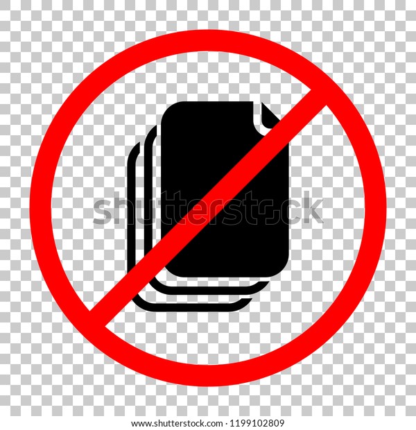 Document Simple Silhouette Not Allowed Black Stock Vector (Royalty Free ...