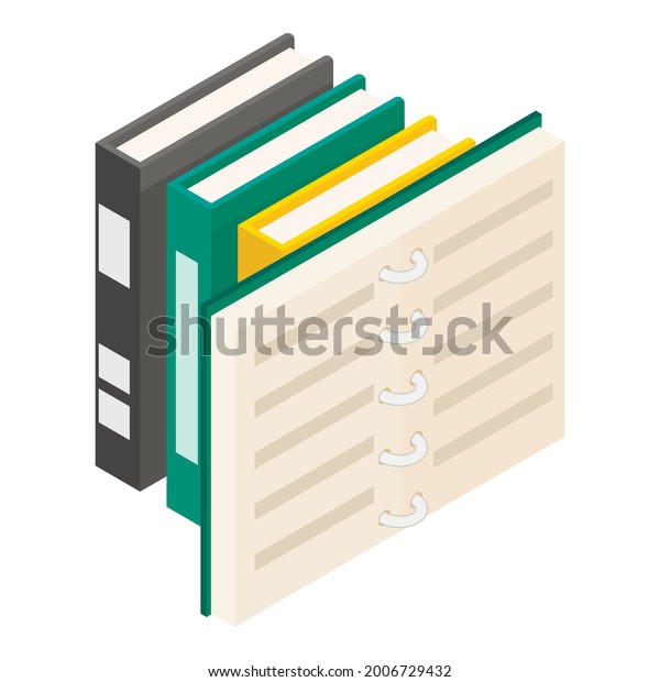 Document Storage Icon Isometric Illustration Document Stock Vector ...