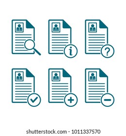 Document Symbol Resume Symbol Cv Symbol Stock Vector (Royalty Free ...