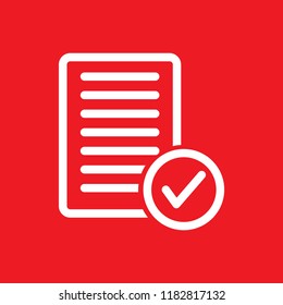 Document Tick Vector Icon Stock Vector (Royalty Free) 1182817132 ...