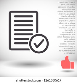 Document Tick Vector Icon Stock Vector (Royalty Free) 1261580617 ...