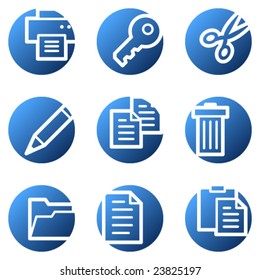 Document Web Icons Blue Circle Series Stock Vector (Royalty Free ...