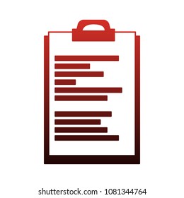 Documents Clipboard Symbol On Red Lines Stock Vector (Royalty Free ...