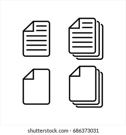 Documents File Icon Vector Black Stock Vector (Royalty Free) 686373031 ...
