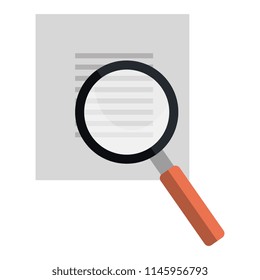 Documents Magnifying Glass Stock Vector (Royalty Free) 1145956793 ...