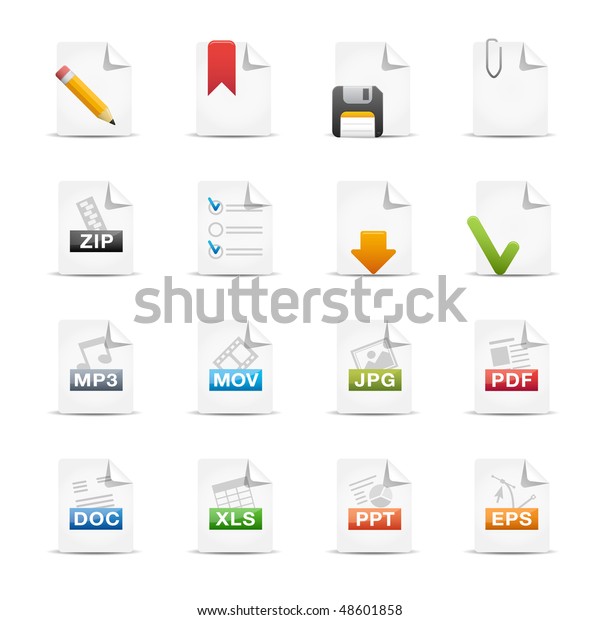 Documents Professional Icon Set Series Stock Vector (Royalty Free ...