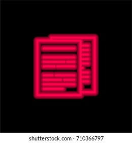 Documents Red Glowing Neon Ui Ux Stock Vector (Royalty Free) 710366797 ...