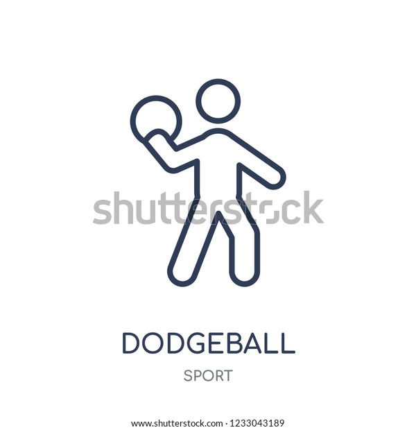 dodgeball icon. dodgeball linear symbol design from sport collection ...