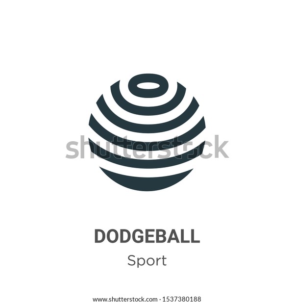 Dodgeball Vector Icon On White Background Stock Vector (Royalty Free ...