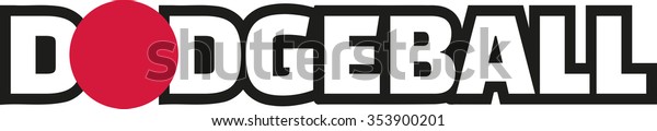 Dodgeball Word Red Ball Stock Vector (Royalty Free) 353900201 ...