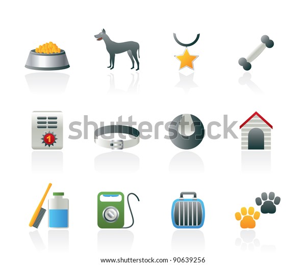 Dog Accessory Symbols Icons Vector Icon Stock Vector (Royalty Free ...