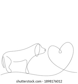 Dog Animal Line Drawing Vector Illustration Stock Vector (Royalty Free ...