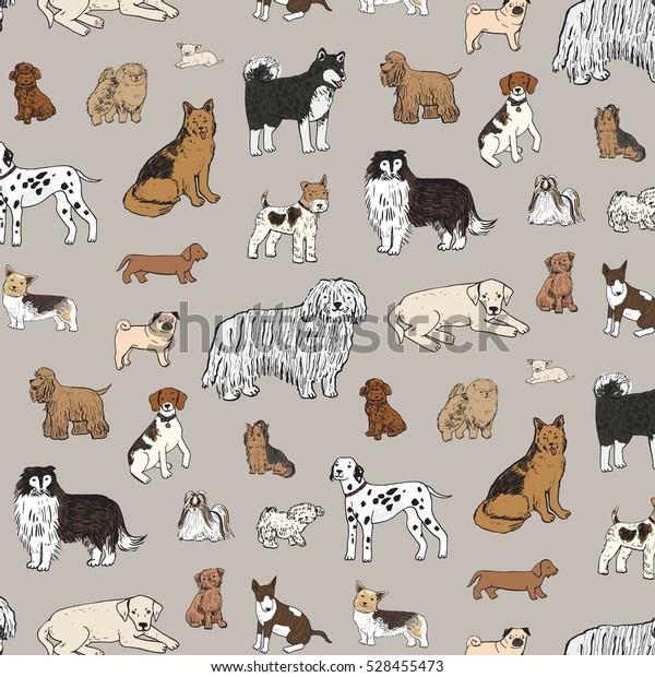 Dog Animal Pattern Stock Vector (Royalty Free) 528455473