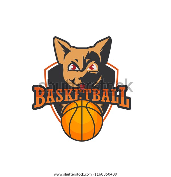 Dog Basketball Logo Stock Vector (Royalty Free) 1168350439