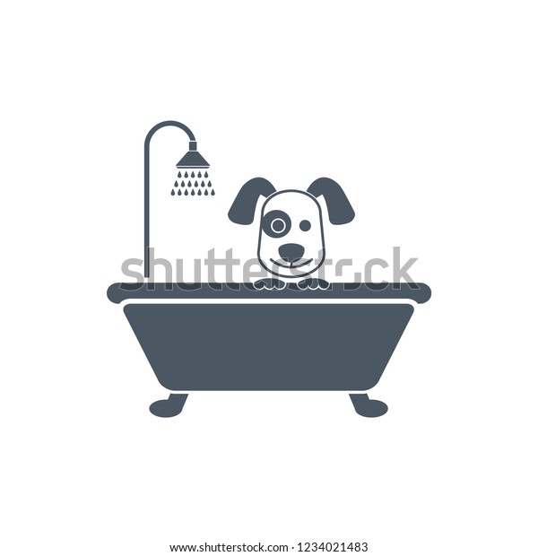 Dog Bath Illustration Vector Stock Vector (Royalty Free) 1234021483