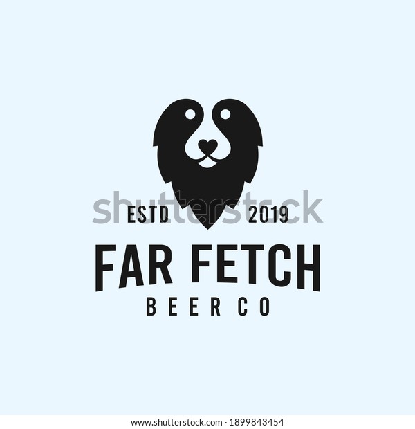 Dog Beer Logo Design Vector Illustration Stock Vector (Royalty Free ...