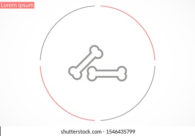 Dog Bone Drawing Simple Design Icon Stock Vector (Royalty Free ...