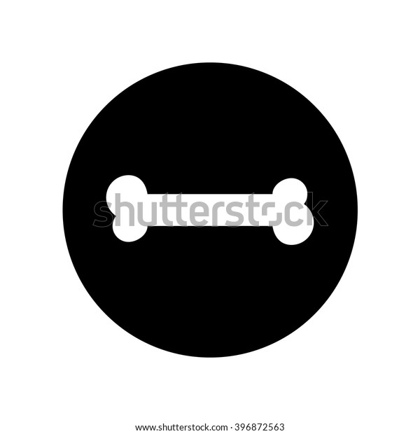 Dog Bone Icon Circle Vector Illustration Stock Vector (Royalty Free ...