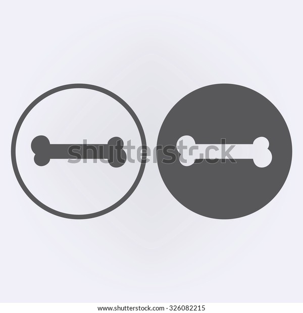 Dog Bone Icon Set Circle Vector Stock Vector (Royalty Free) 326082215 ...