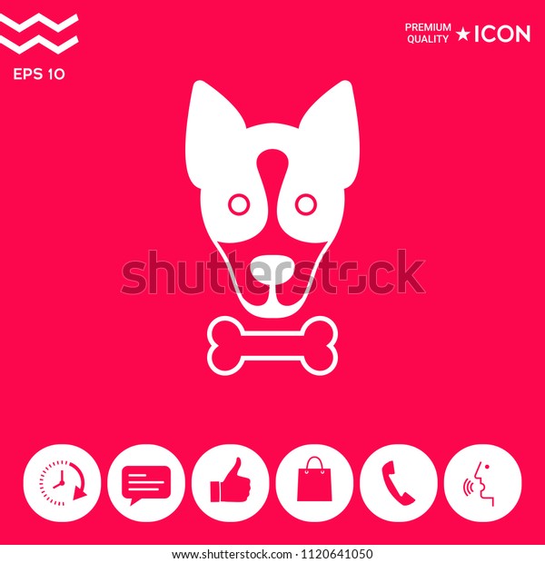 Dog Bone Logo Symbol Protect Sign Stock Vector (Royalty Free ...