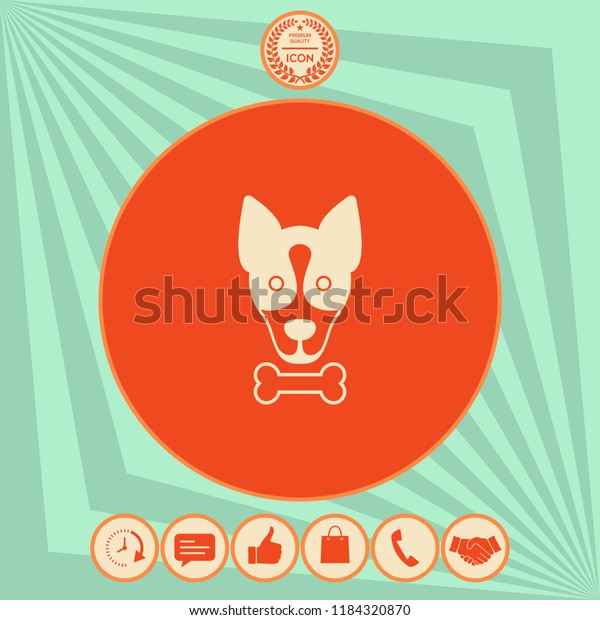 Dog Bone Logo Symbol Protect Sign Stock Vector (Royalty Free ...