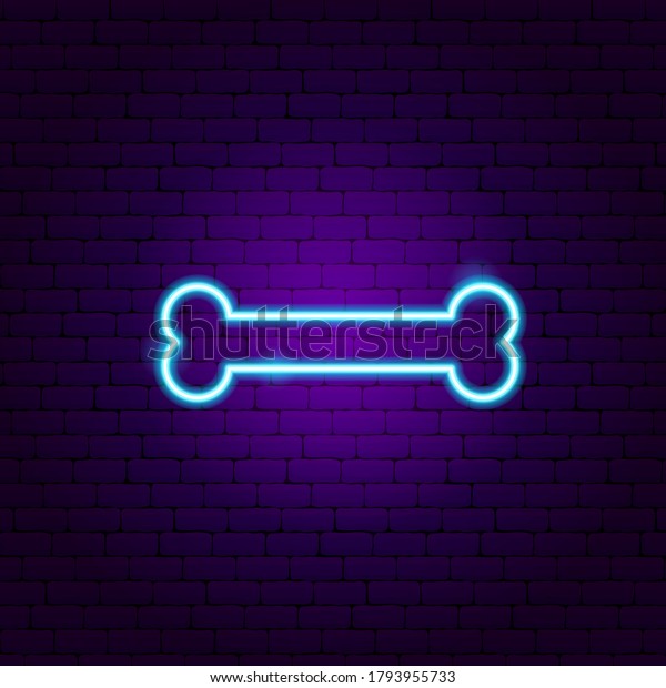 Dog Bone Neon Sign Vector Illustration Stock Vector (Royalty Free ...
