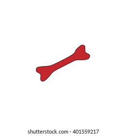 Red Bone Shape Design Vector Illustration Stock Vector (Royalty Free ...