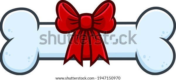 Dog Bone Ribbon Cartoon Drawing Vector Stock Vector (Royalty Free ...