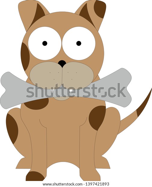 Dog Bone Vector Cartoon Clipart Isolated 库存矢量图（免版税）1397421893 ...